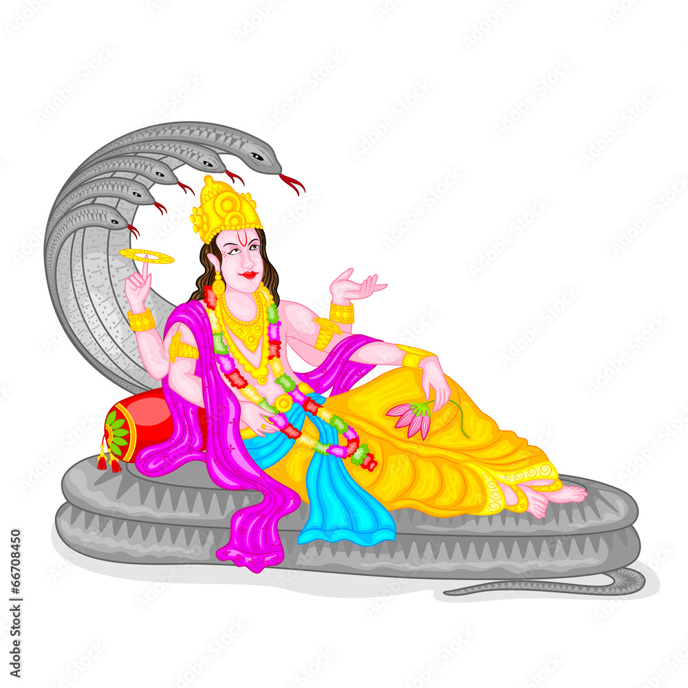 Lord Vishnu Stock Vector | Adobe Stock