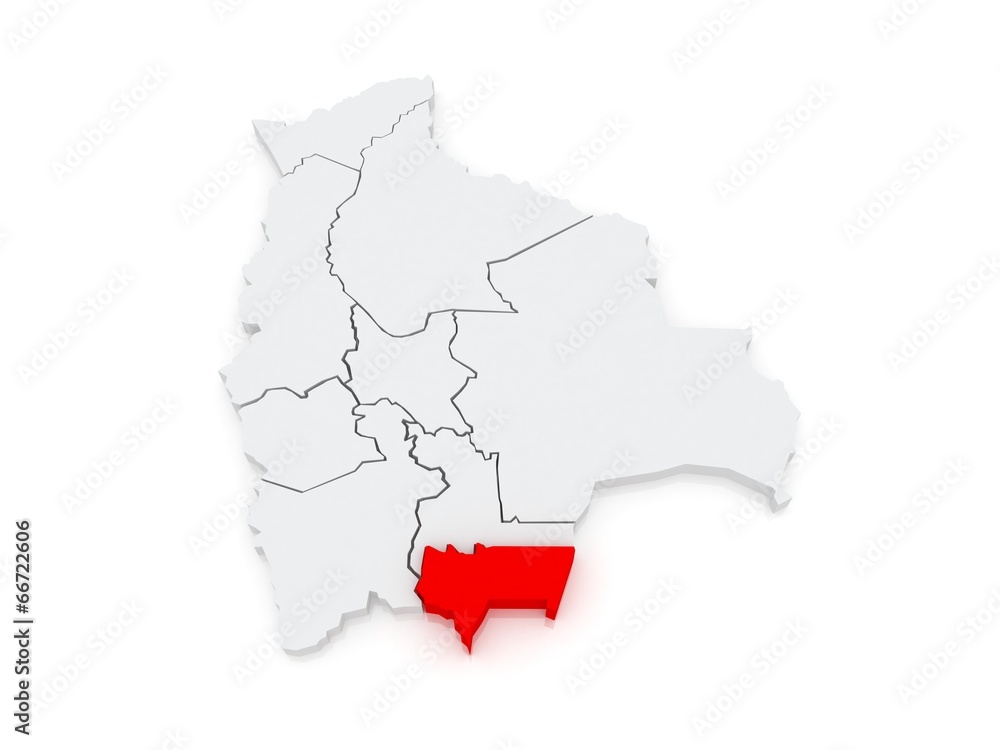 Map of Tarija. Bolivia. Stock Illustration | Adobe Stock