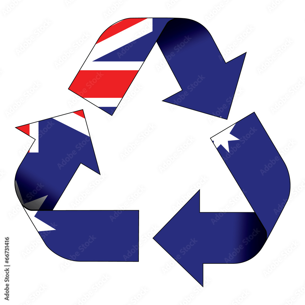 Recycle symbol flag - Australia Stock Illustration | Adobe Stock