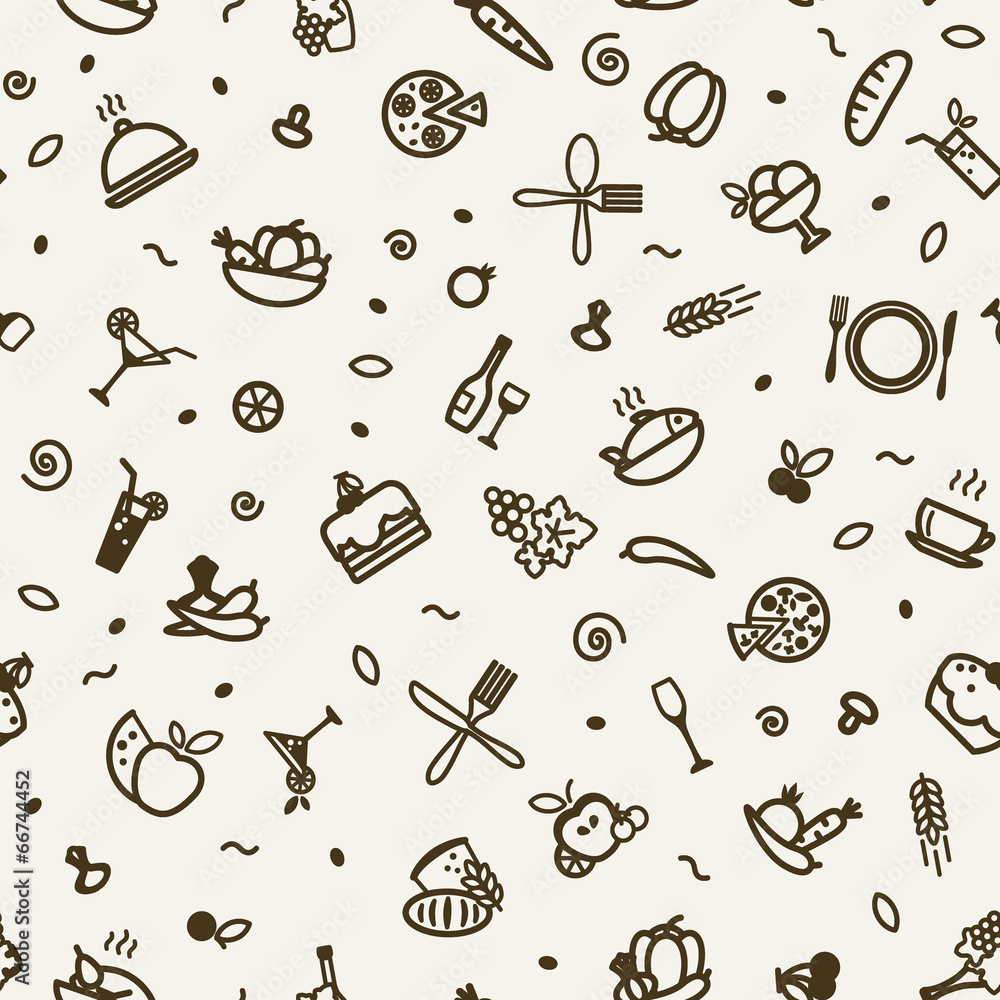 Seamless texture - food Stock Vector | Adobe Stock