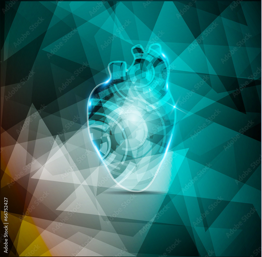 Beautiful cardiology background, abstract human heart anatomy Stock ...