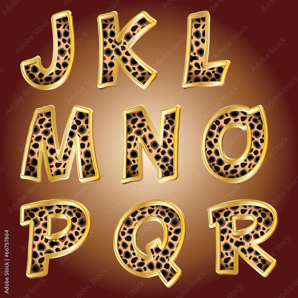 Leopard letters. Vector. Stock Vector | Adobe Stock