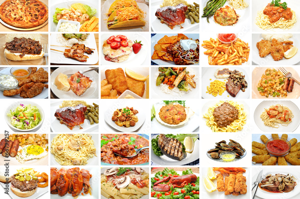 Restaurant Meals Collage foto de Stock | Adobe Stock