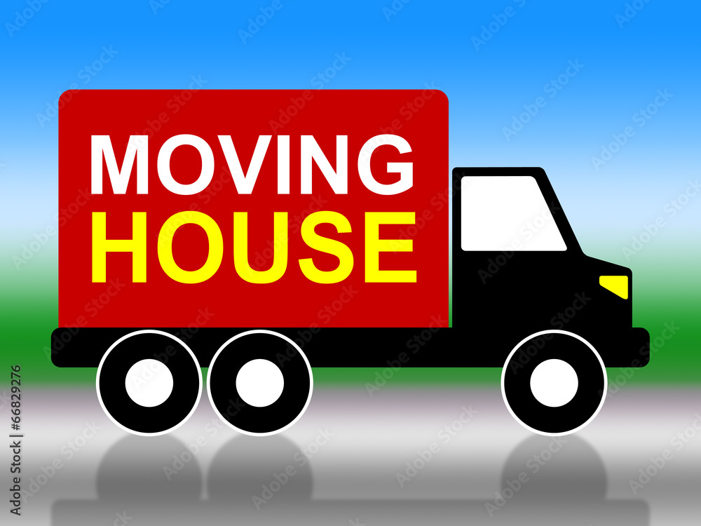 Moving House Shows Change Of Address And Delivery Stock Illustration ...
