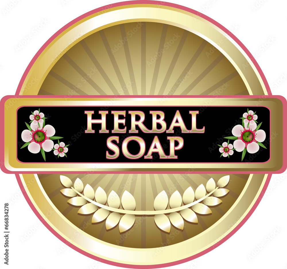 Herbal Soap Black Label Stock Illustration | Adobe Stock