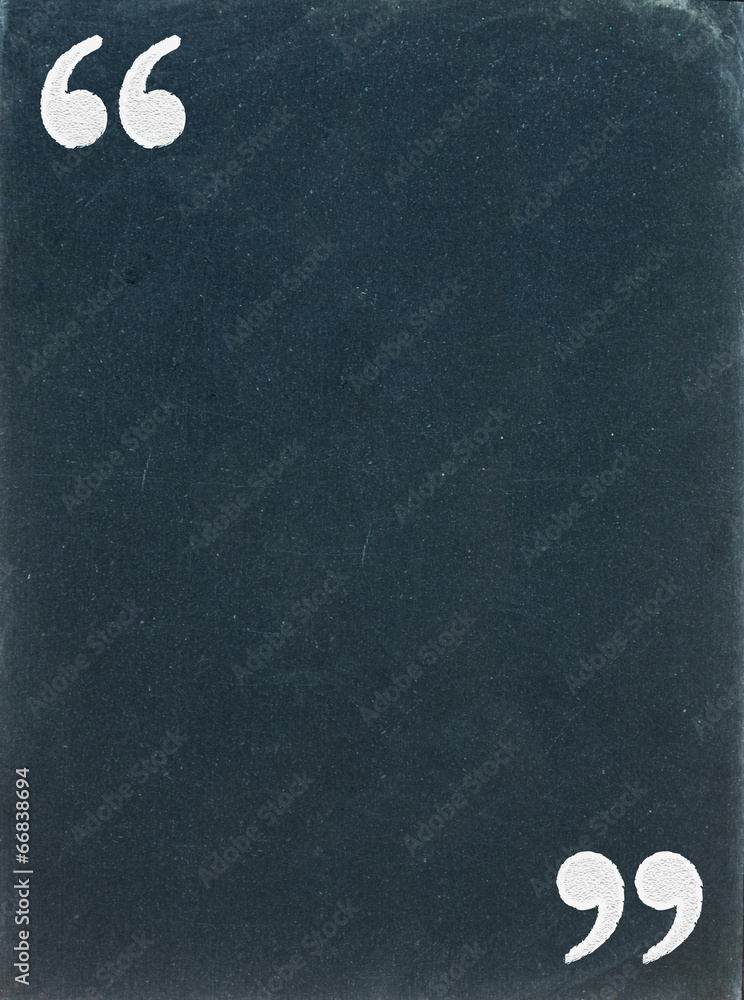 Blackboard Background with Quotation Marks in Chalk Stock Illustration ...