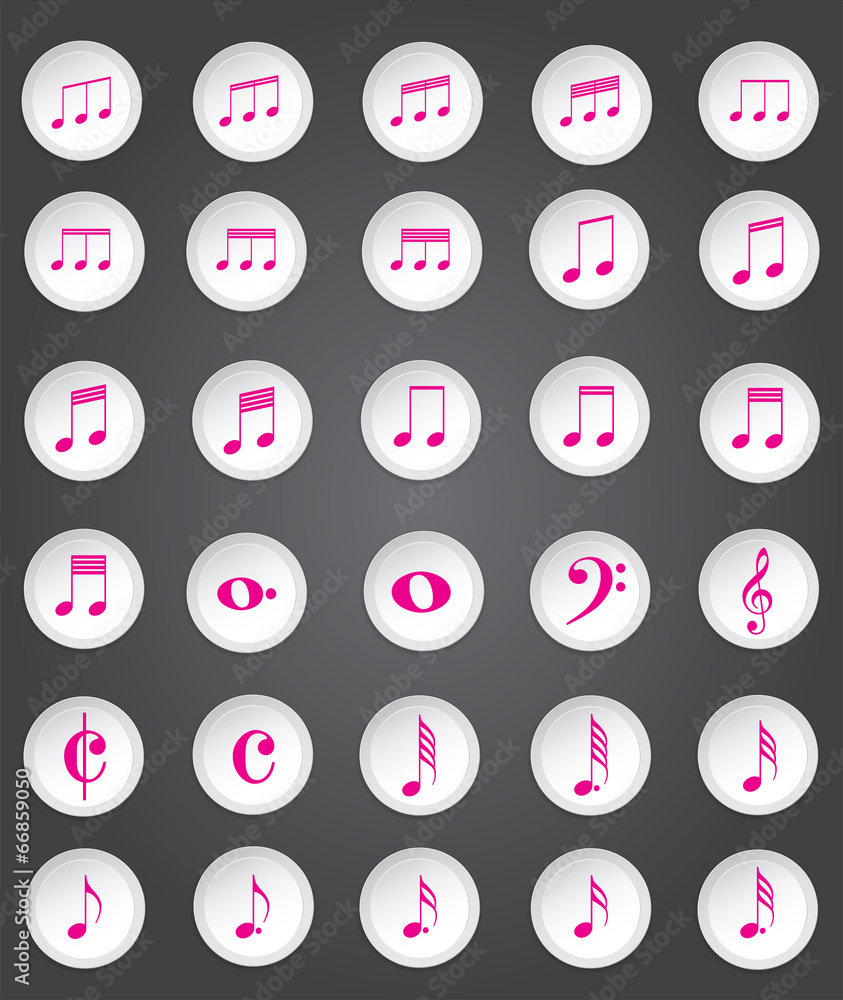 Music Notes and Symbols Stock Vector | Adobe Stock