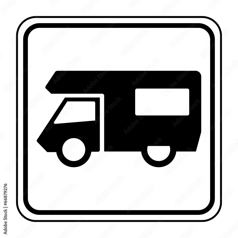 Vecteur Stock Logo camping car. | Adobe Stock