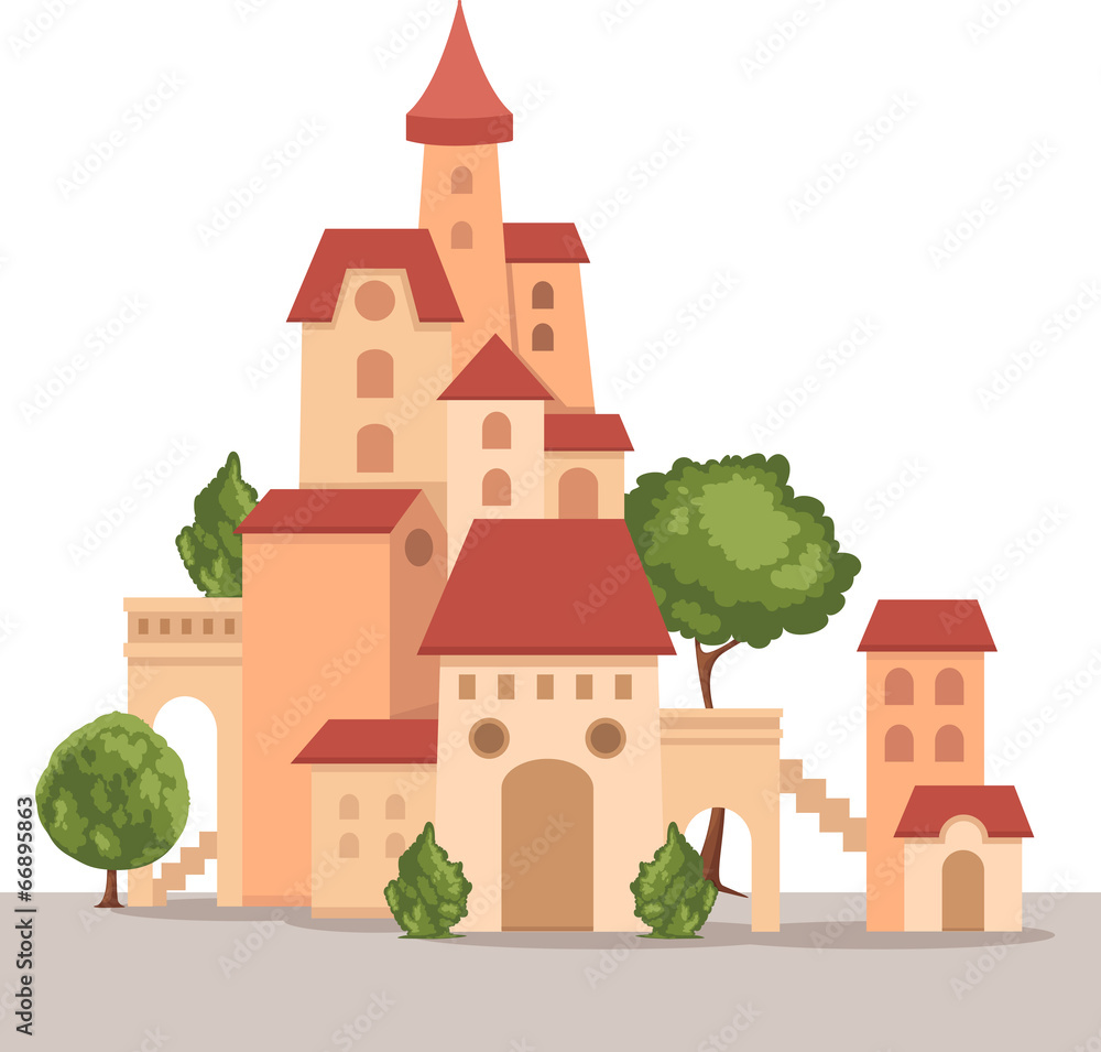 castle vector Stock Vector | Adobe Stock