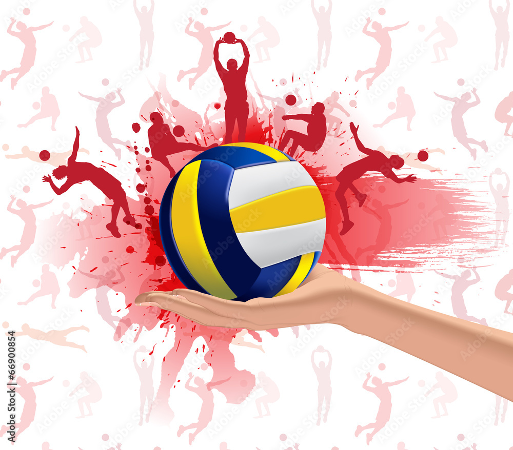 Volleyball sport design background Stock Vector | Adobe Stock