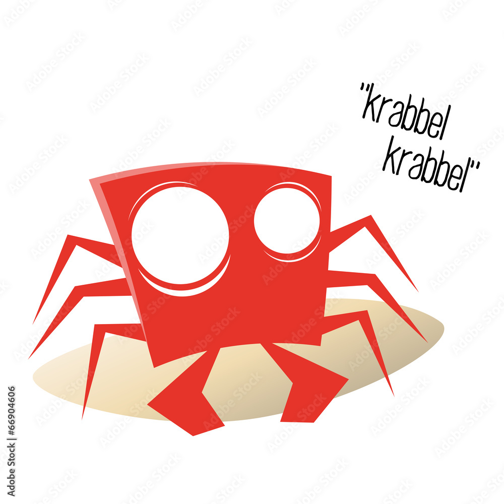 krabbe krebs cartoon lustig comic Stock-Vektorgrafik | Adobe Stock