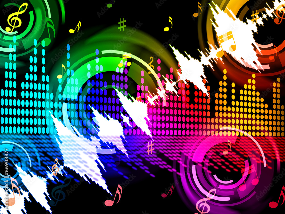 Sound Wave Background Shows Beats Spectrum Technology. Stock Photo ...