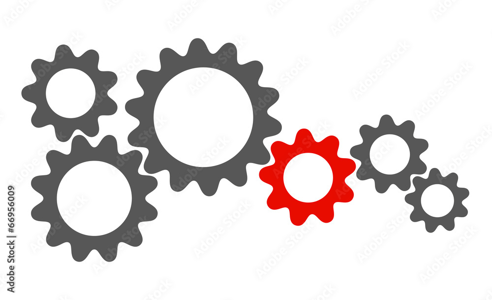 Zahnräder, Team Stock-Vektorgrafik | Adobe Stock
