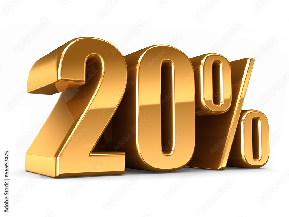 3d render of a Gold 20 percent Stock Illustration | Adobe Stock 3d render of a Gold 20 percent Stock Illustration | Adobe Stock