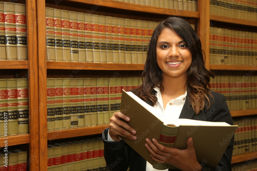 Female Lawyer in Law Library Stock Photo | Adobe Stock