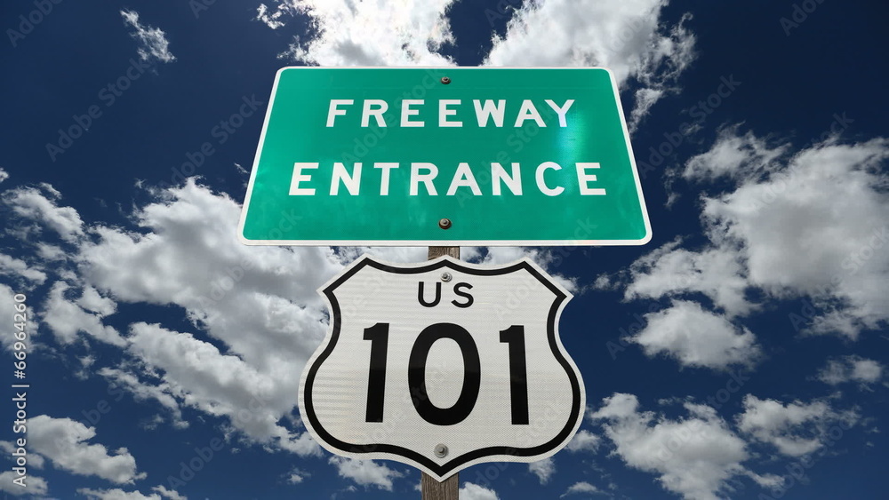 US 101 Freeway Sign Time Lapse Stock Video | Adobe Stock