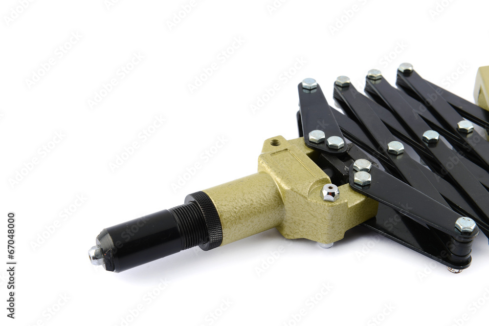 Pop rivet gun, Wrench and Pop rivets Stock Photo | Adobe Stock