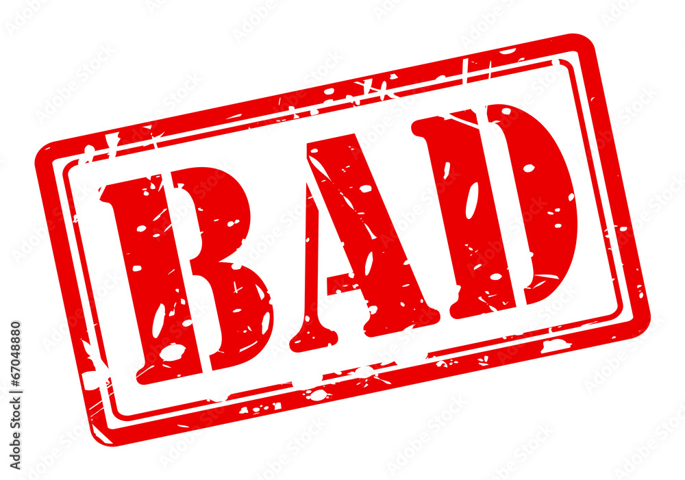 BAD red stamp text Stock Vector | Adobe Stock