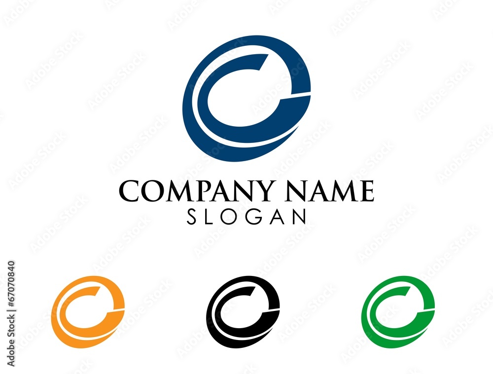 C circle font logo 2 Stock Vector | Adobe Stock