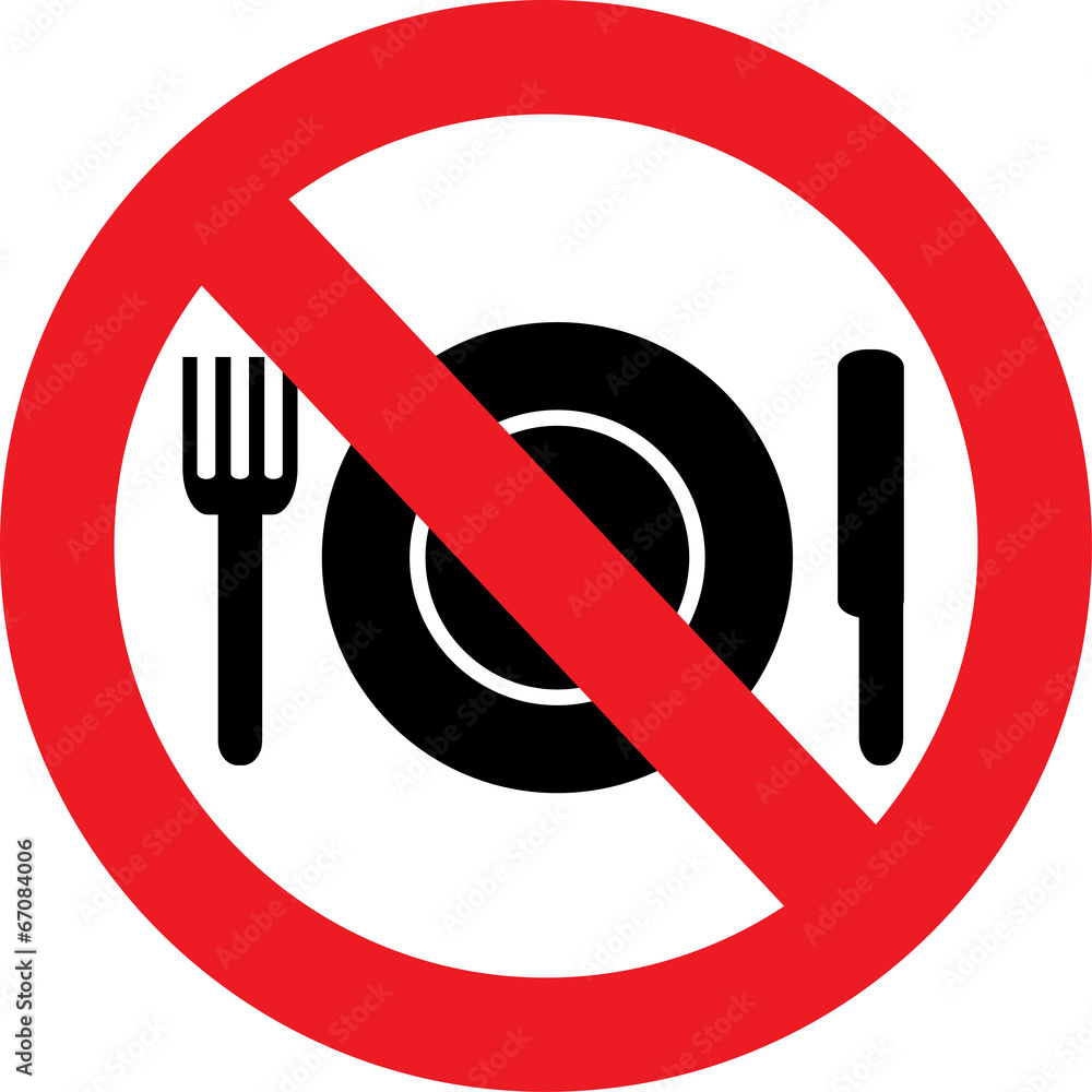 No Food Sign Stock Vector | Adobe Stock