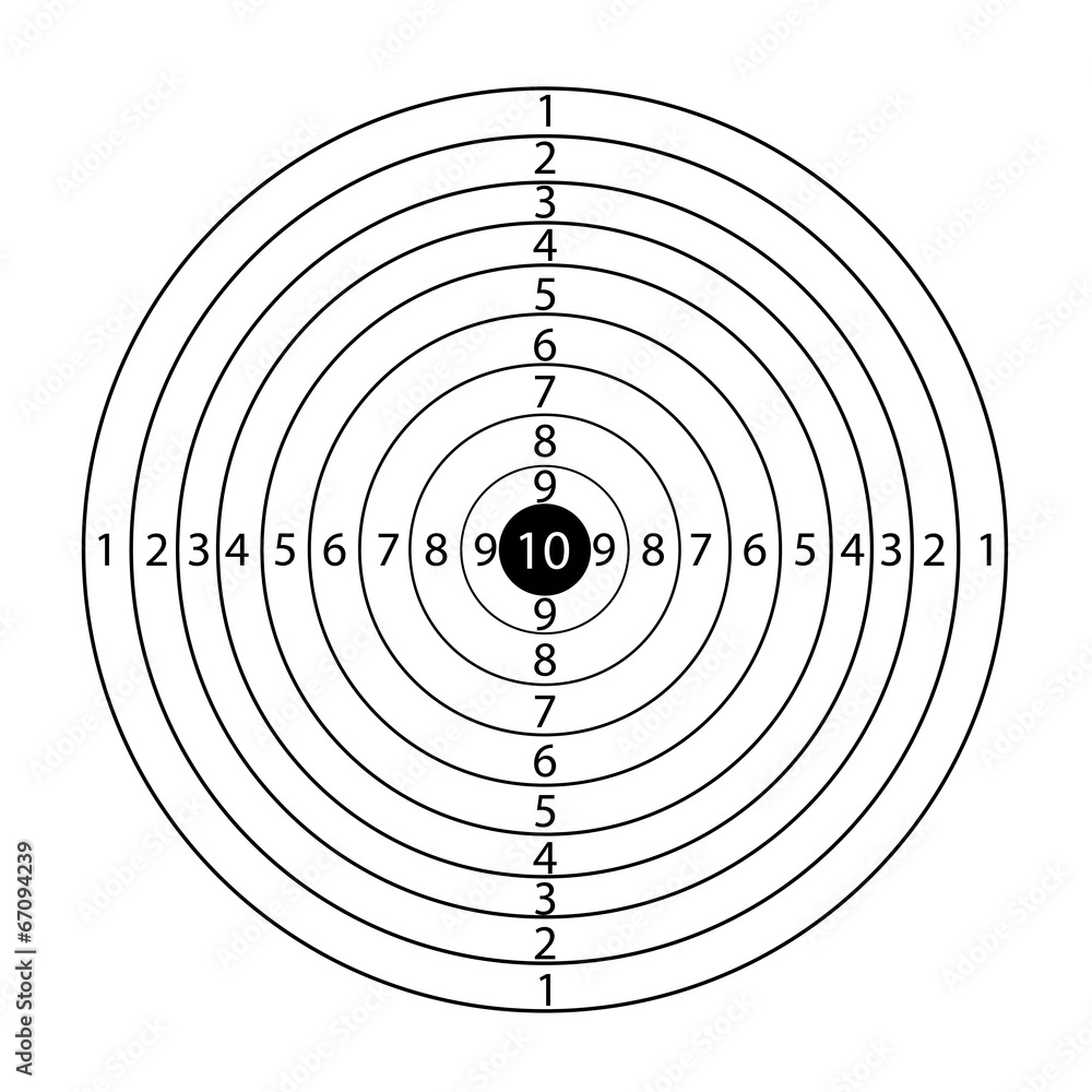 Paper rifle target Stock Vector | Adobe Stock