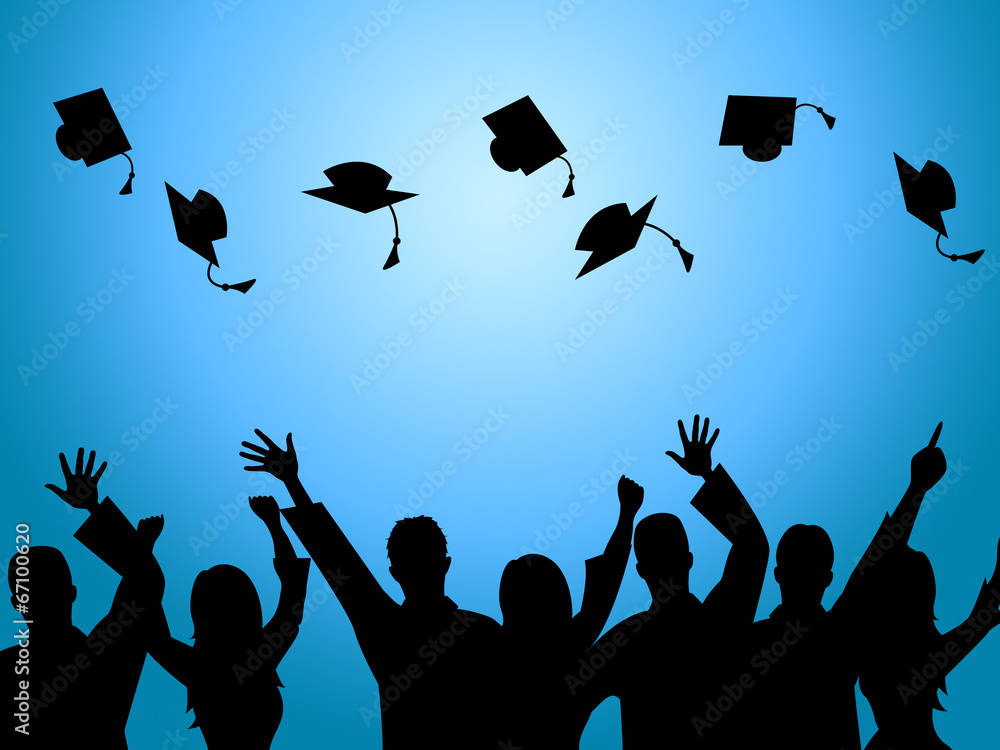 Foto de Education Graduation Indicates Degree Ceremony And Finishing do ...