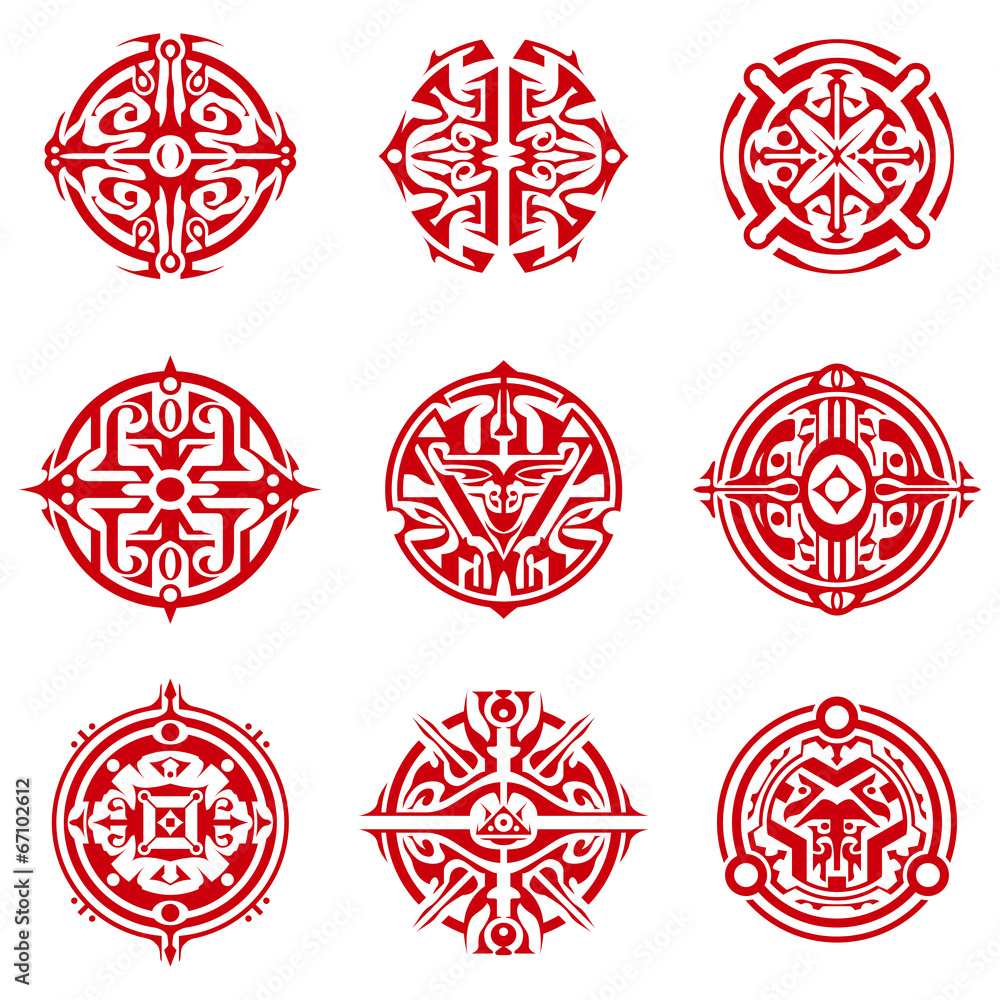 Circular Sigils Stock Vector | Adobe Stock