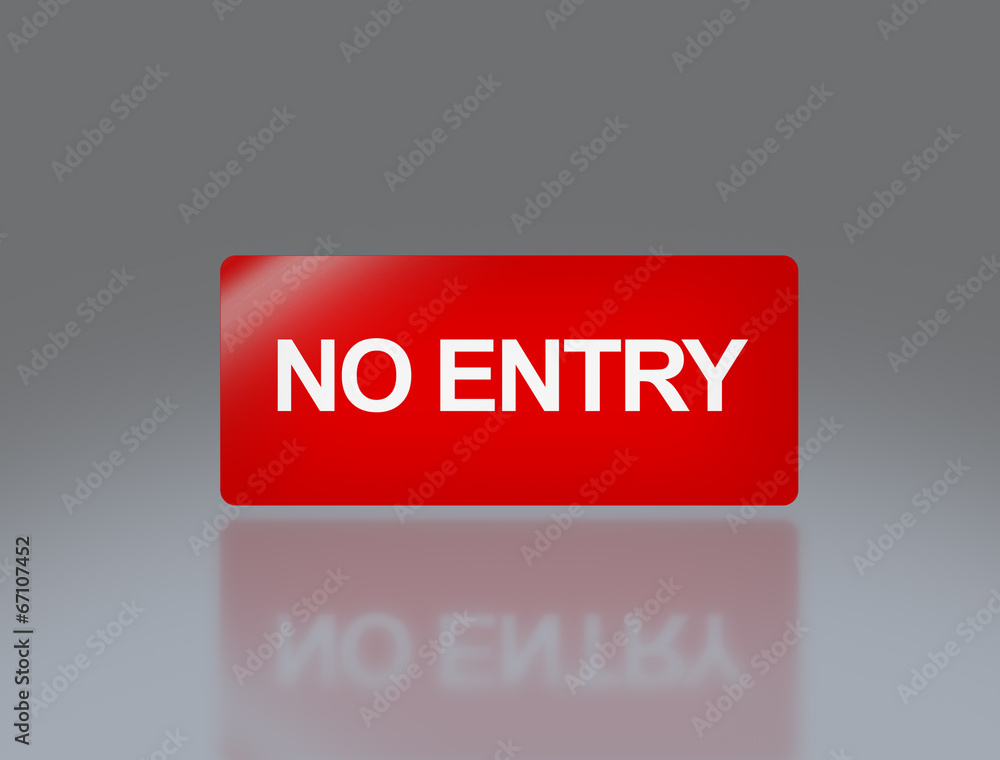 rectangle signage of NO entry font Stock Illustration | Adobe Stock