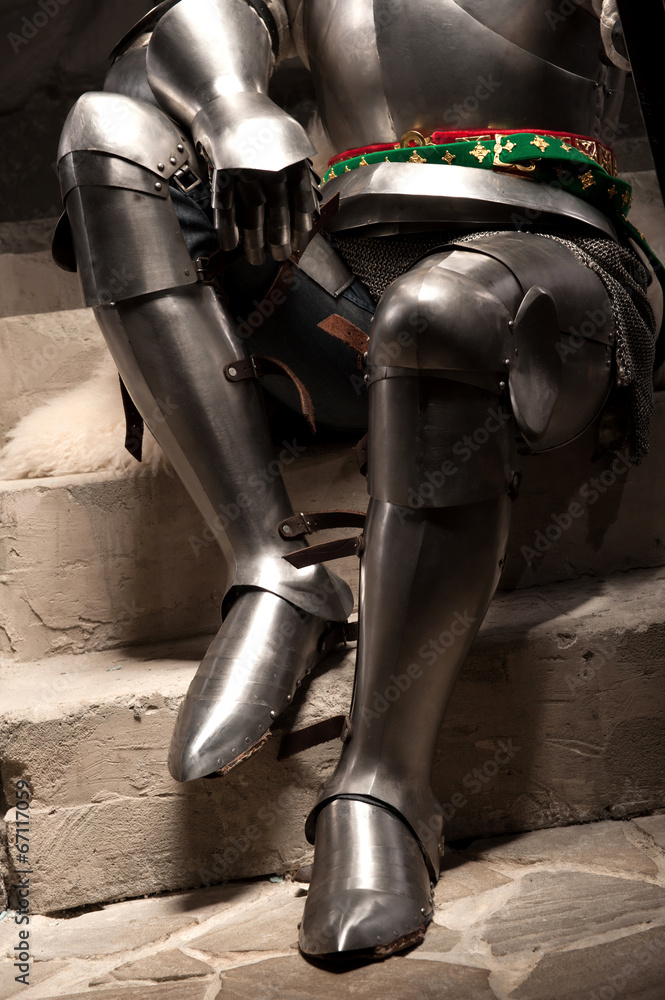 Medieval armor shoes Stock Photo | Adobe Stock