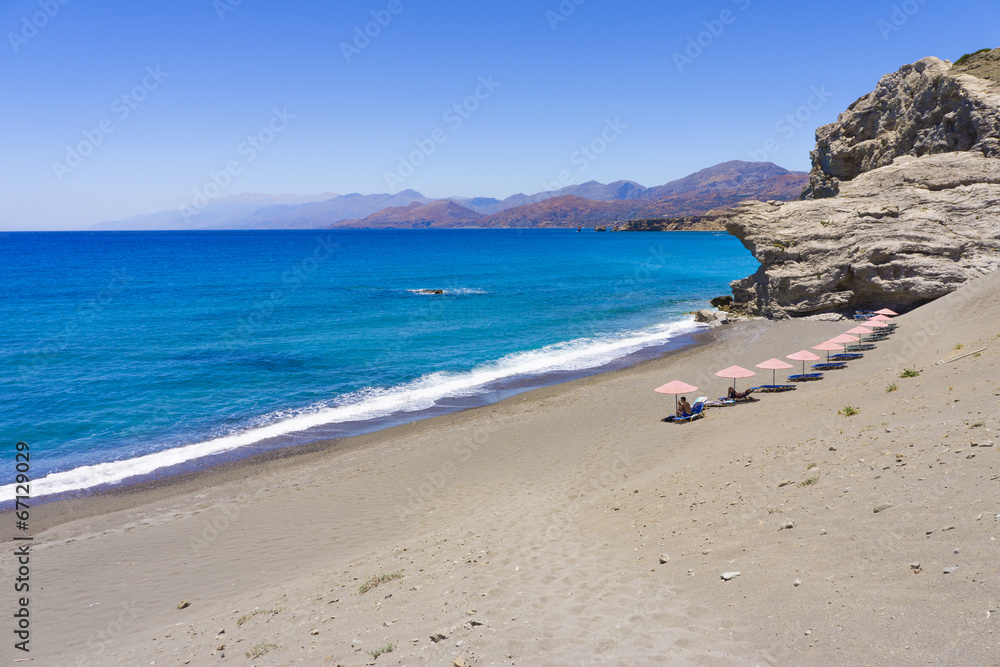 Agios Pavlos St. Paul Sandhills beach in Crete island, Greece Stock-Foto | Adobe Stock