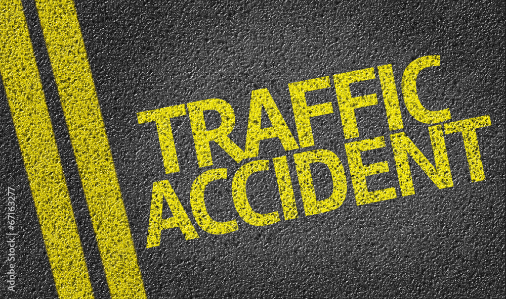 Traffic Accident written on the road Stock Illustration | Adobe Stock