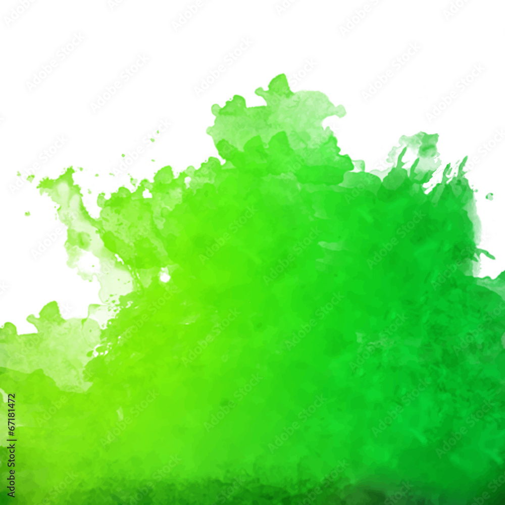 Abstract green watercolor splash Stock Vector | Adobe Stock