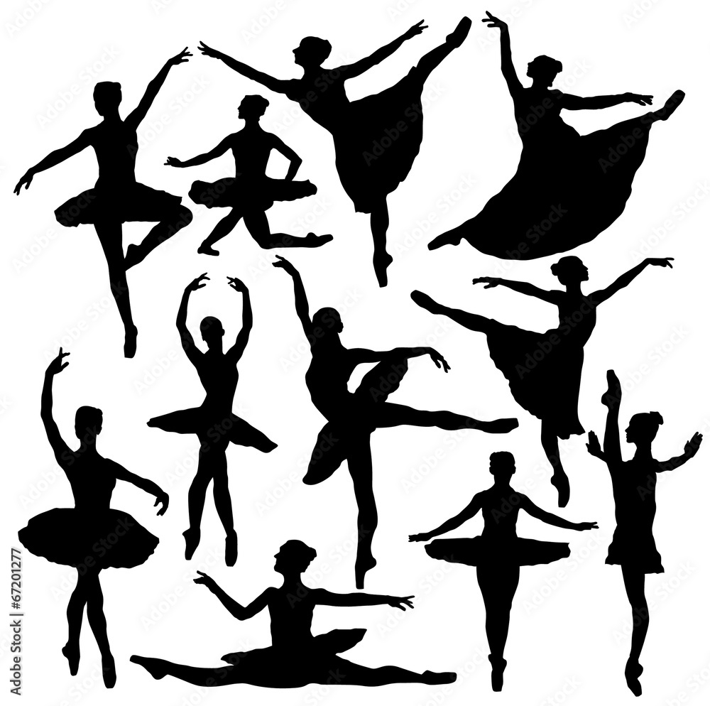 vector ballet silhouette Stock Vector | Adobe Stock