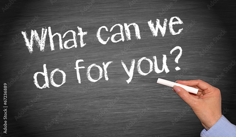 What can we do for you ? ilustración de Stock | Adobe Stock