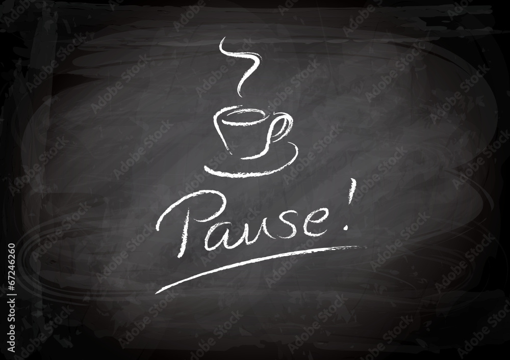 Pause - Kreidetafel Stock Vector | Adobe Stock
