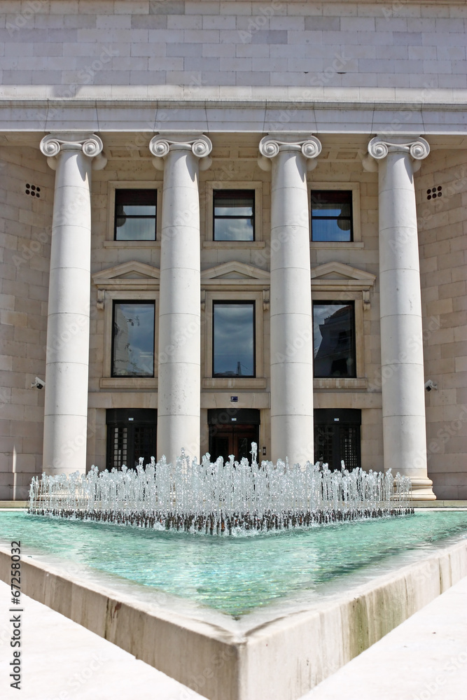 Columns and water Stock Photo | Adobe Stock