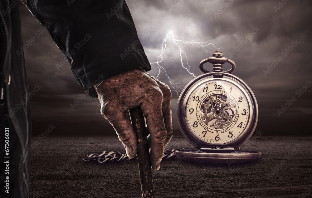 Old Hand and Time Stock Photo | Adobe Stock