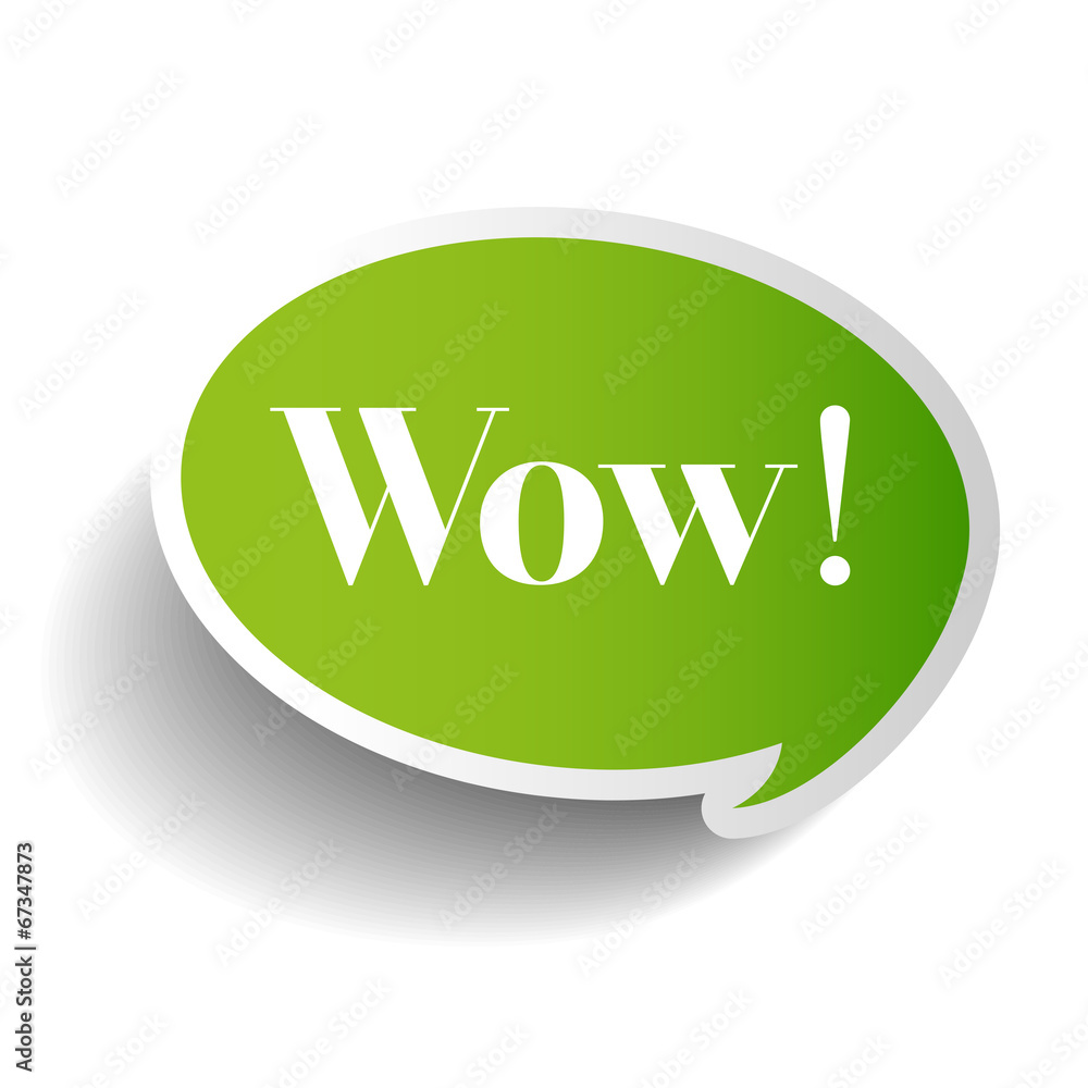 Wow symbol label vector Stock Vector | Adobe Stock