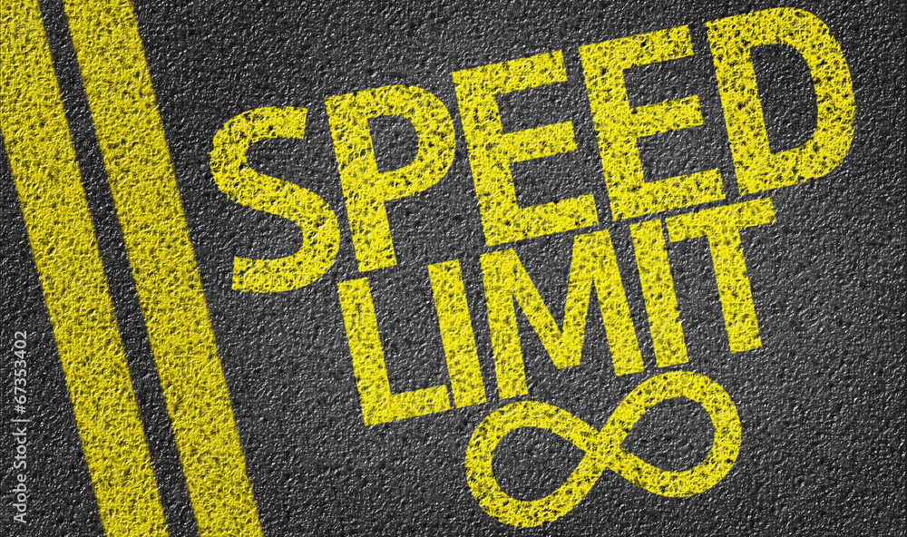 Speed Limit written on the road Stock Illustration | Adobe Stock