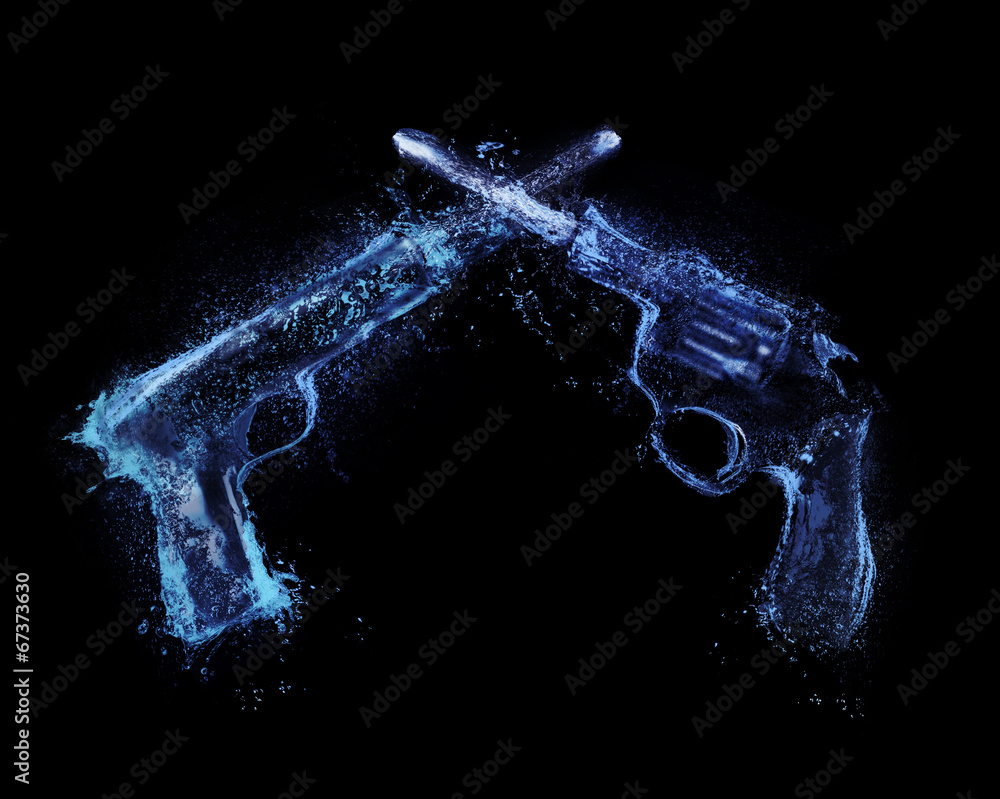 guns firing across. water splash Stock Illustration | Adobe Stock
