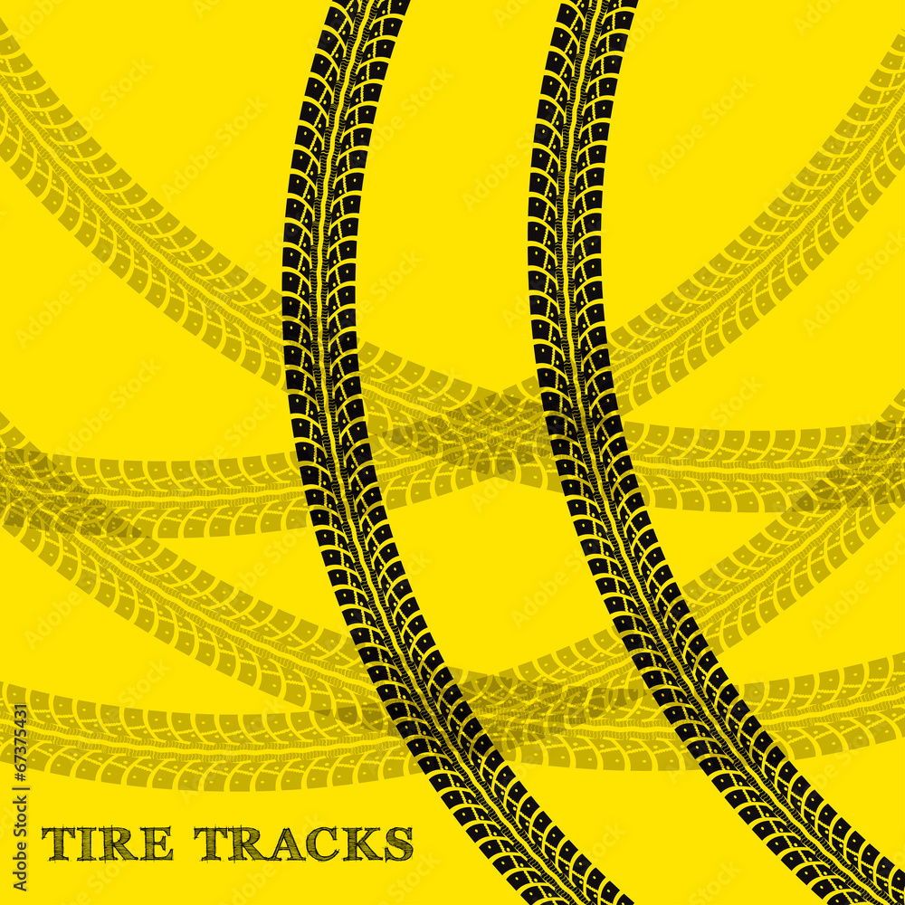 Tire tracks Stock Vector | Adobe Stock