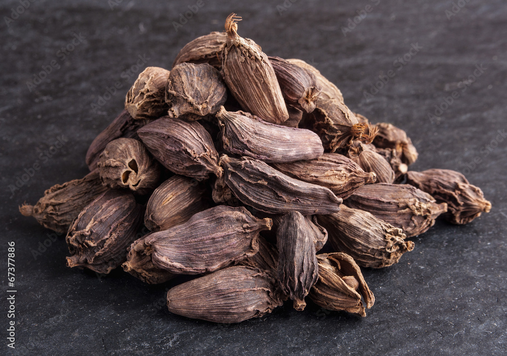 Black cardamom pods Stock Photo | Adobe Stock