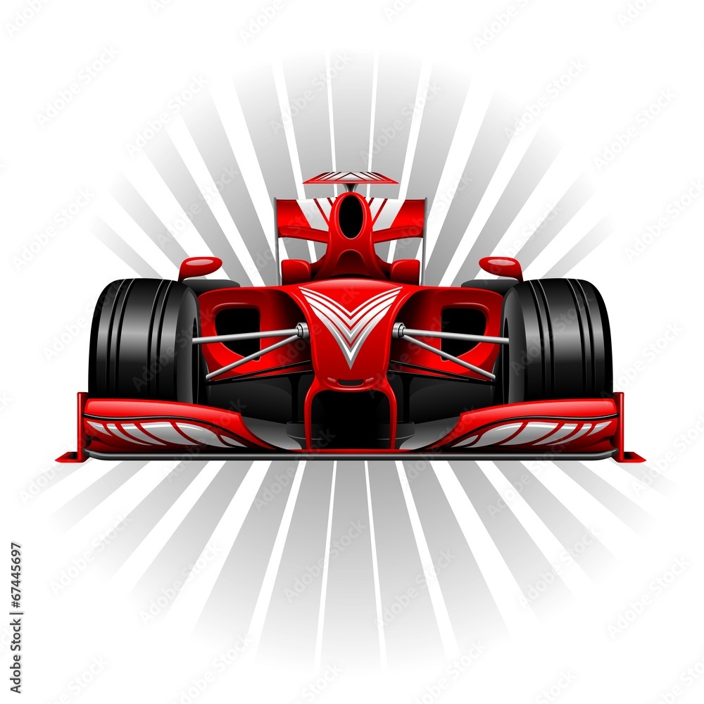 Formula 1 Red Racing Car Stock Vector | Adobe Stock