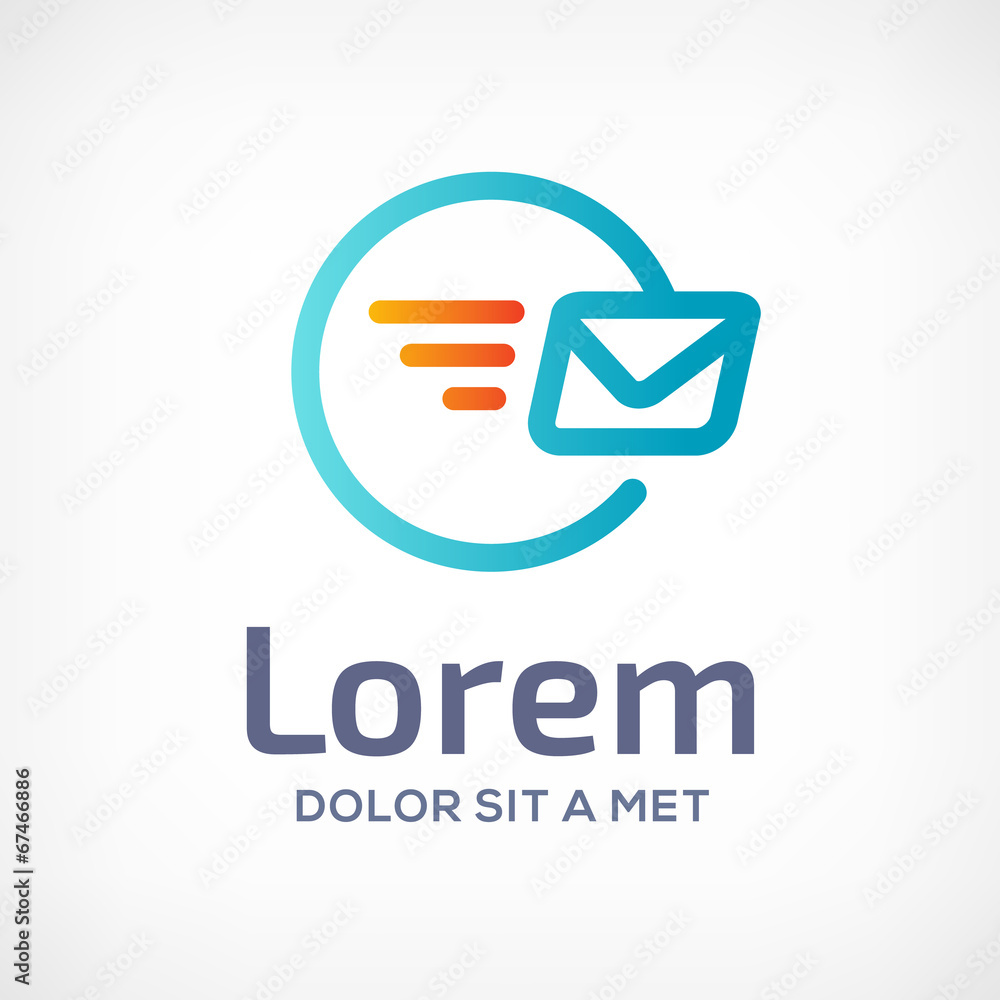 Envelope logo design template. Stock Vector | Adobe Stock