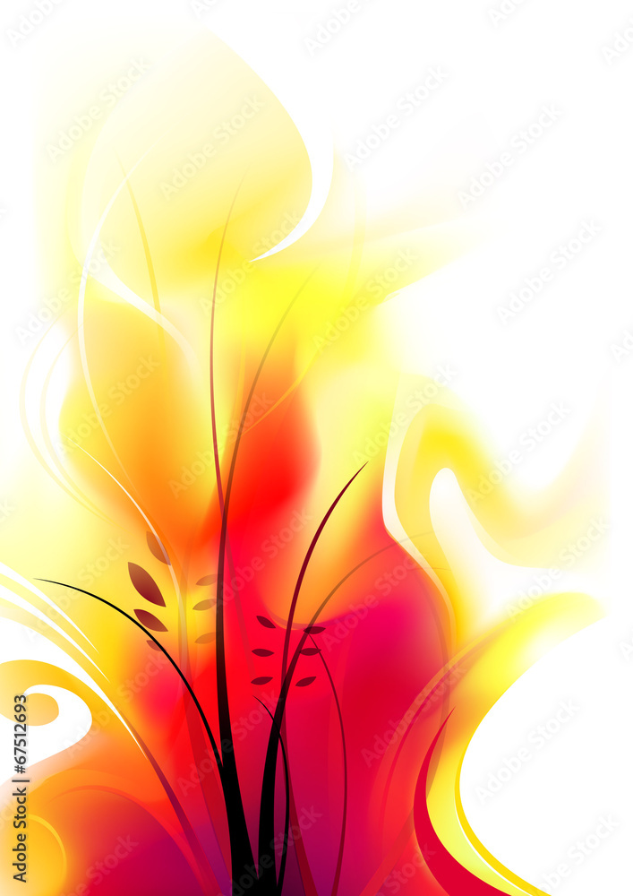 Flame on White Stock Illustration | Adobe Stock