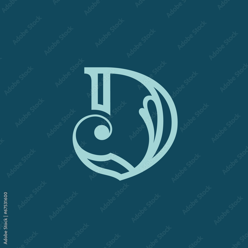 Sign the letter D Stock Vector | Adobe Stock