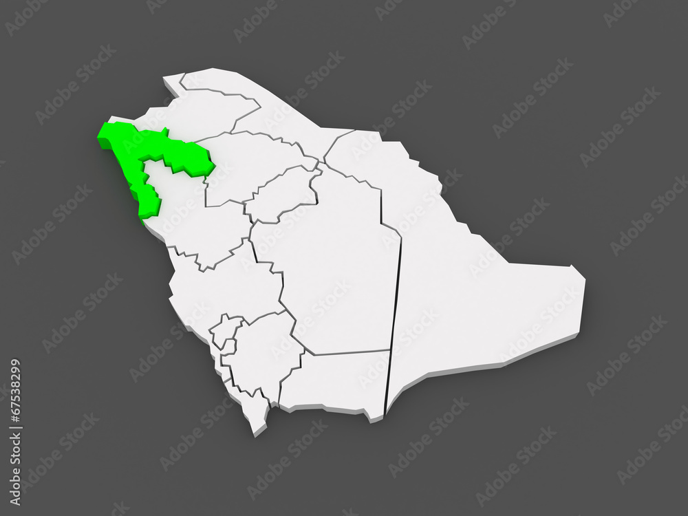 Map of Tabuk. Saudi Arabia. Stock Illustration | Adobe Stock
