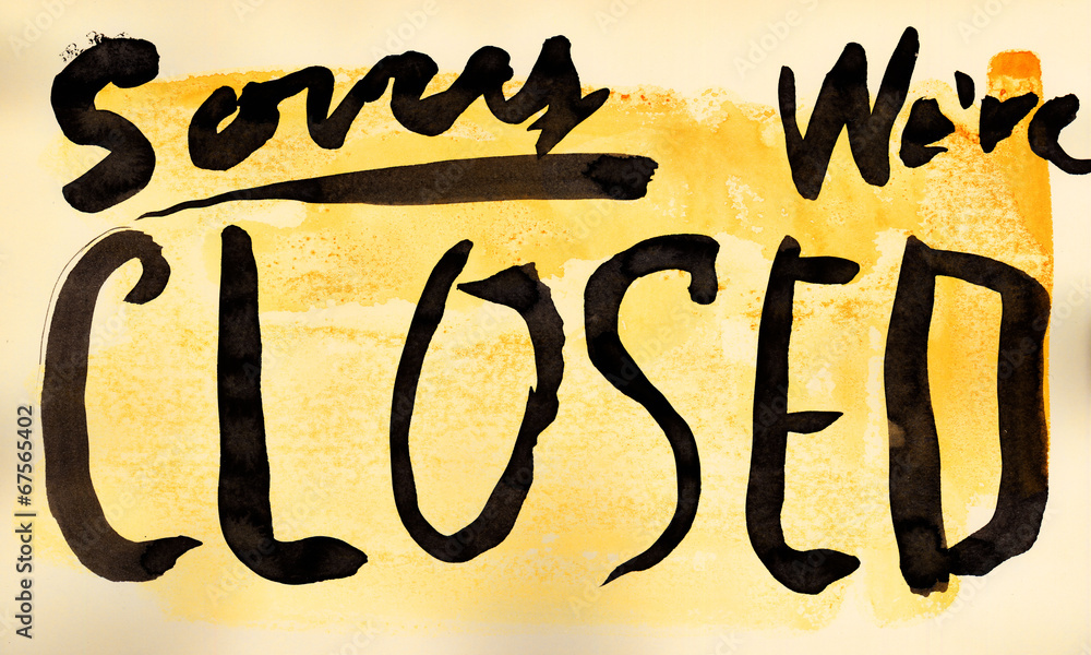 Closed. Stock Illustration | Adobe Stock