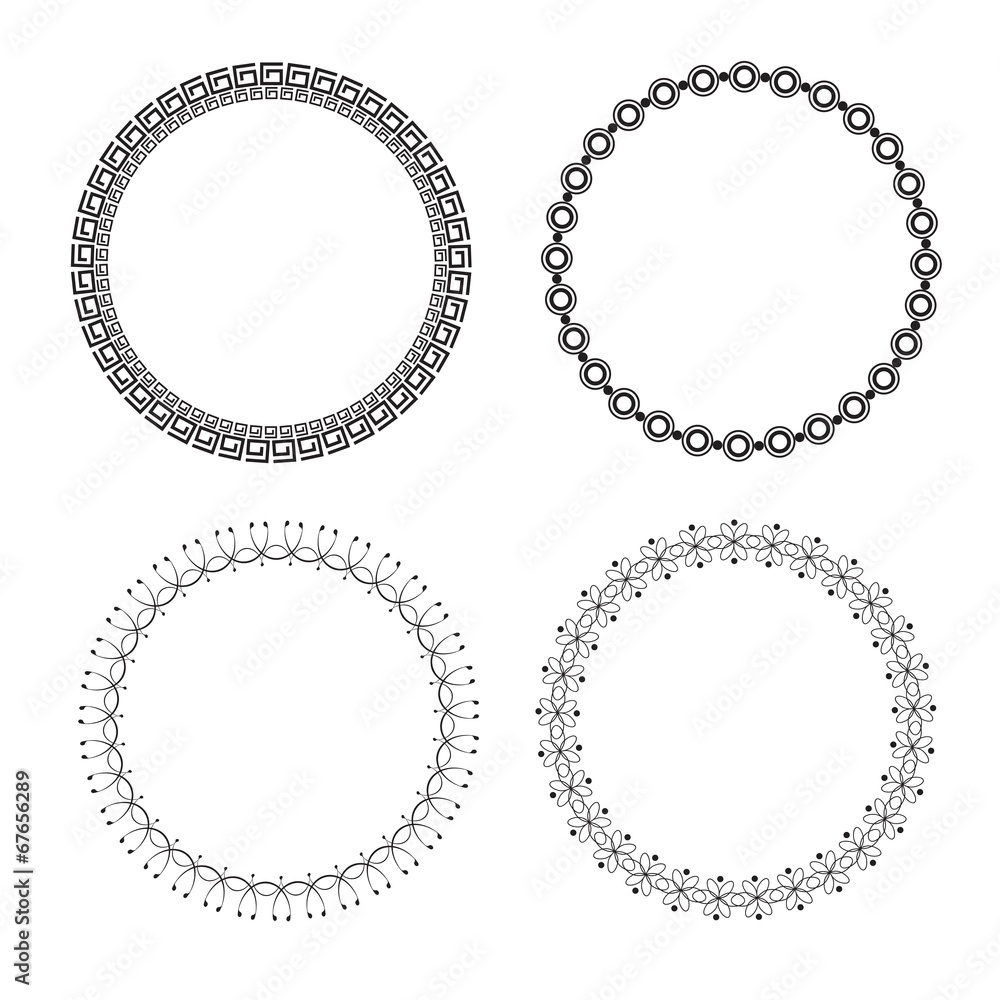 vector circle ornament set Stock-Vektorgrafik | Adobe Stock
