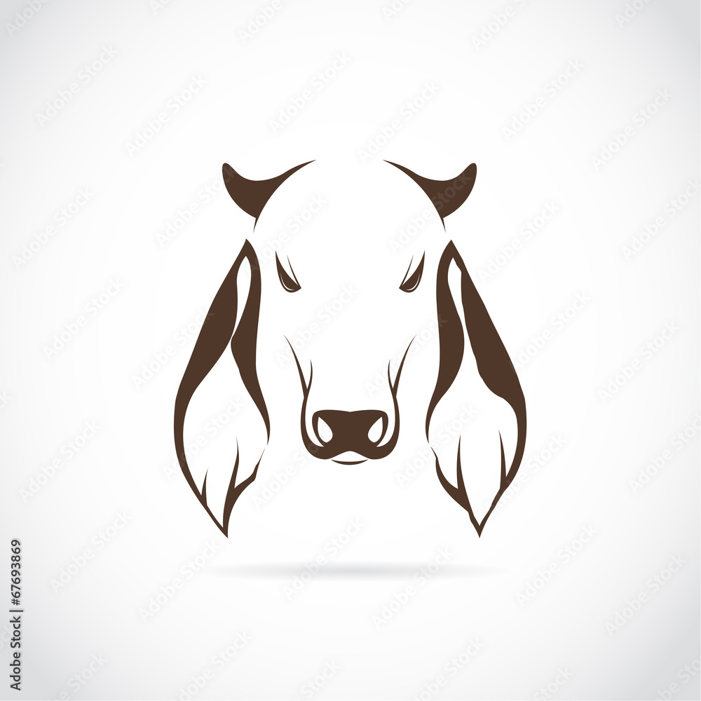 Vector image of cow head Stock Vector | Adobe Stock